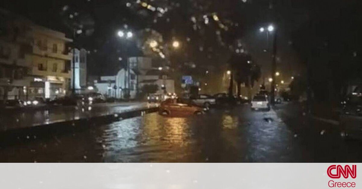 Κακοκαιρία: Πλημμύρισαν δρόμοι σε Ρέθυμνο και Ηράκλειο - CNN.gr