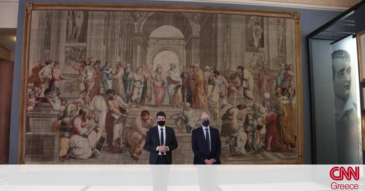 «Η Σχολή των Αθηνών» του Ραφαήλ κοσμεί το Περιστύλιο της Βουλής των ...
