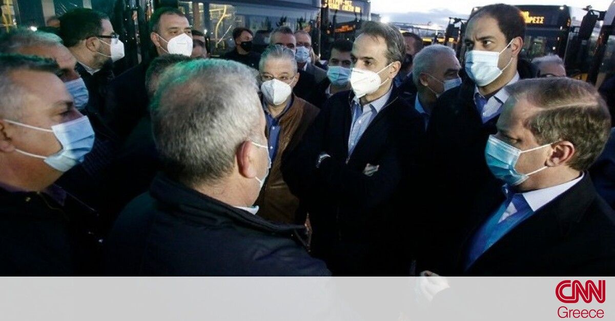 Στο αμαξοστάσιο της ΟΣΥ ο Μητσοτάκης - Από σήμερα τα πρώτα λεωφορεία με ...
