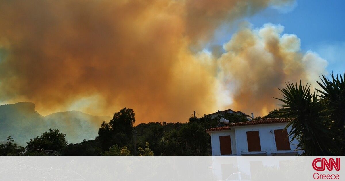 Φωτιά στη Σάμο: Μάχη με το πύρινο μέτωπο - Εντολή εκκένωσης στο Κοκκάρι ...
