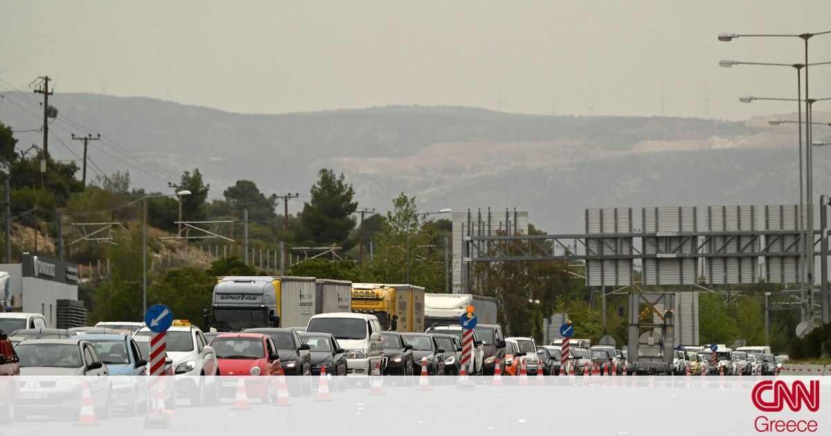Εκτροπή της κυκλοφορίας των οχημάτων στην εθνική οδό Θεσσαλονίκης ...