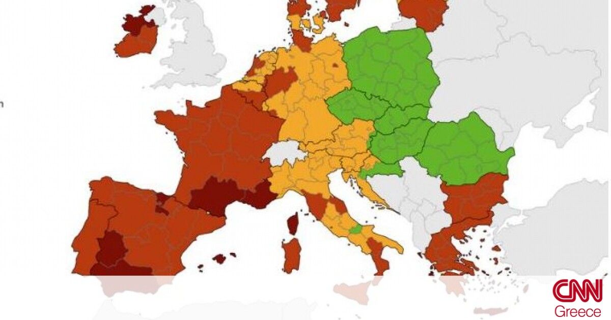Κορωνοϊός - Χάρτης ECDC: Στο «βαθύ κόκκινο» Κρήτη, νησιά Ιονίου ...