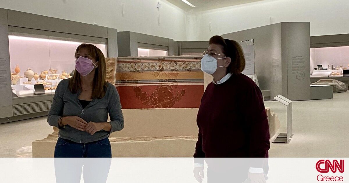 Η Λίνα Μενδώνη στο υπό κατασκευή Αρχαιολογικό Μουσείο των Χανίων - CNN.gr