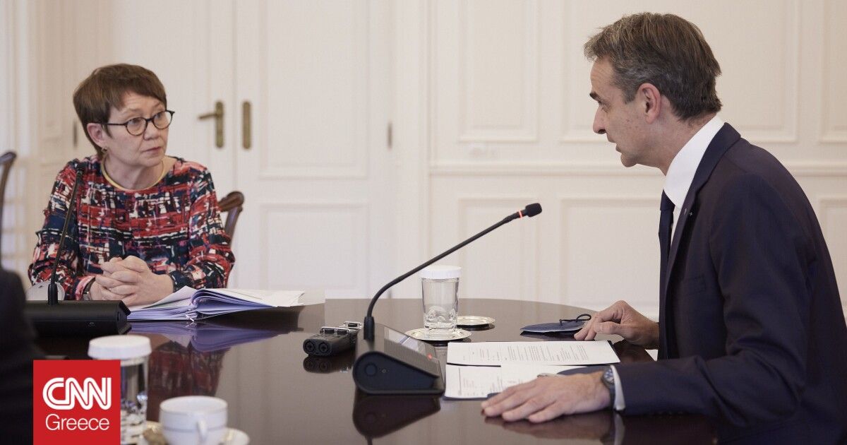Μητσοτάκης: Συναντήθηκε με την Πρόεδρο της Ευρωπαϊκής Τράπεζας ...