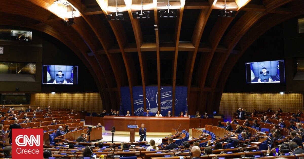 Ζελένσκι στο Συμβούλιο της Ευρώπης: «Να λογοδοτήσει κάθε επιτιθέμενος ...