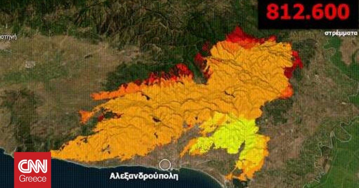 Η φωτιά «καταπίνει» σταδιακά το δάσος στον Έβρο: Η καταστροφή μέρα ...