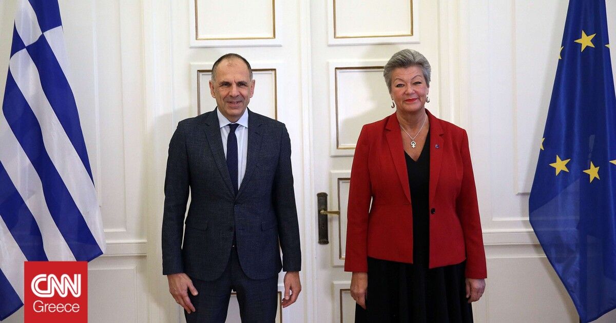 «Θερμή συνάντηση» Γεραπετρίτη με την Ευρωπαία επίτροπο Γιόχανσον - CNN.gr