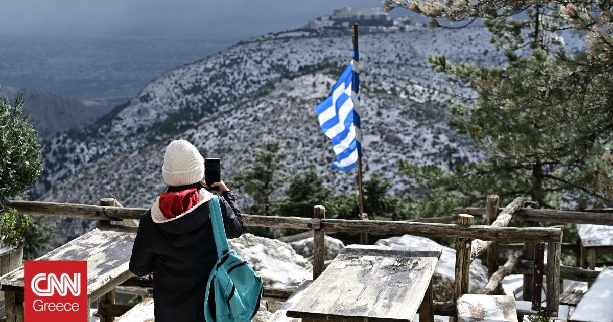 Κακοκαιρία: Το «έστρωσε» στην Πάρνηθα - Χιόνια και στην Εύβοια - CNN.gr