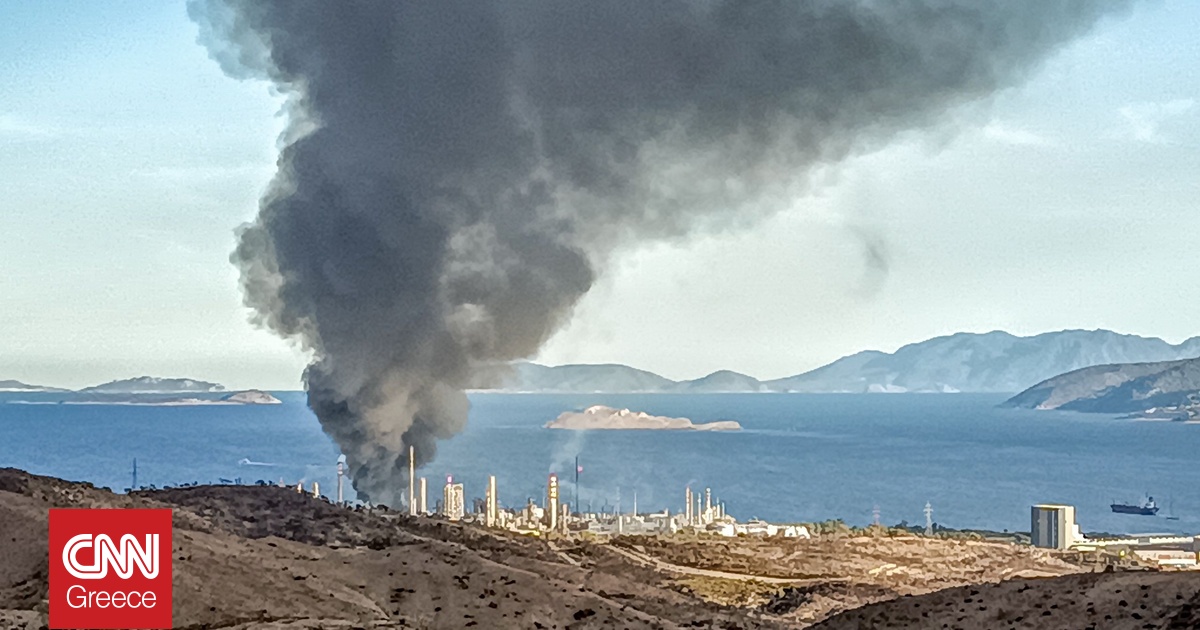 Βίντεο από τη μεγάλη φωτιά στα διυλιστήρια της Motor Oil - CNN.gr