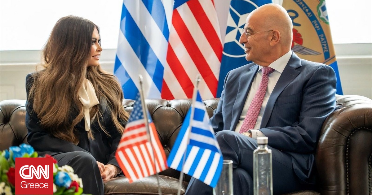«Θα με βλέπετε συχνά» - Τετ α τετ Νίκου Δένδια με την Κίμπερλι Γκιλφόιλ ...