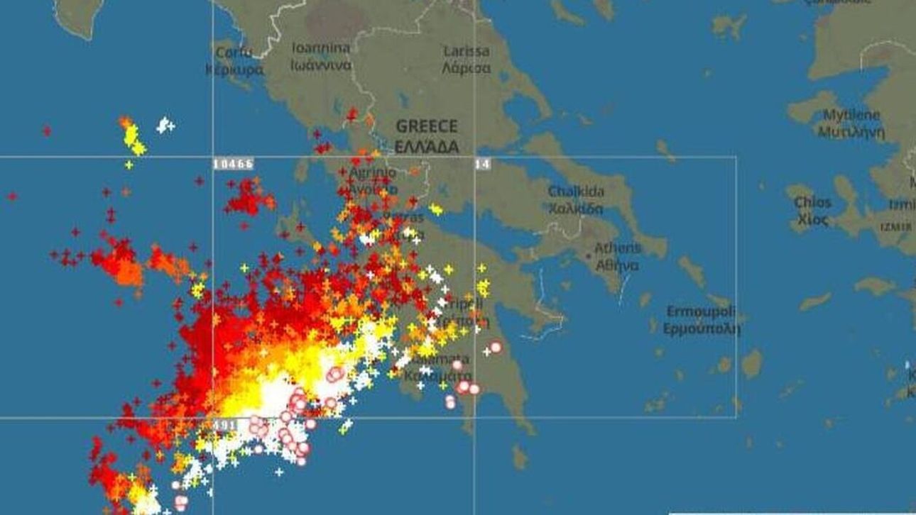 Η κακοκαιρία «χτυπά» τη Δυτική Ελλάδα - Δέιτε live την πορεία της ...